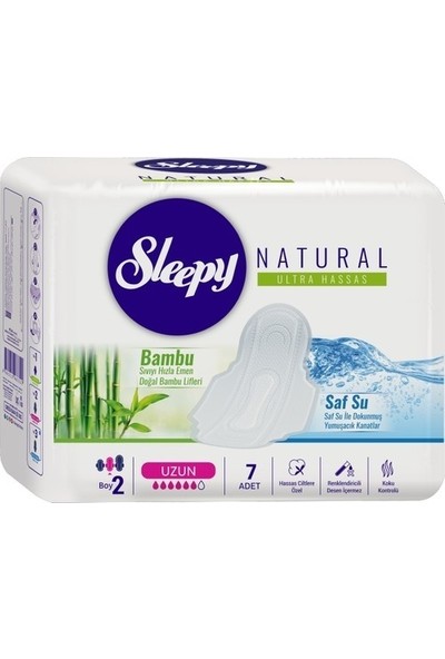 Sleepy Natural Ultra Hassas Hijyenik Ped Uzun (7 Adet)