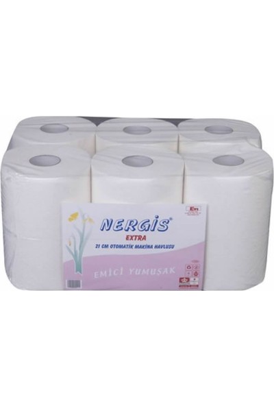 Nergis 21 cm Otomatik Makina Havlusu 6 Lı