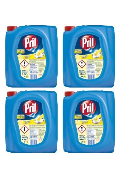 Pril Bulaşık Deterjanı 4 kg X 4 Lü Limon Kokulu Pril Bulaşık Deterjanı 4 kg X 4 Lü Limon Kokulu