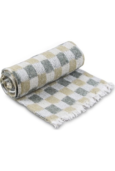 Casabel Damalı Tv Battanıye Koyu Yeşil