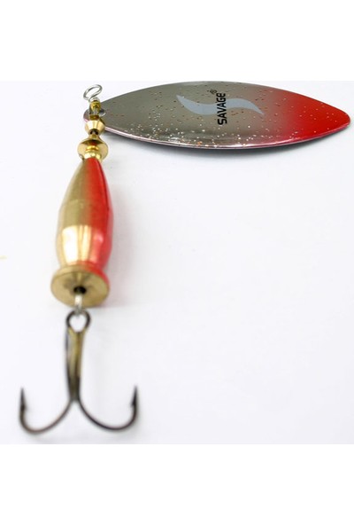Savage Alpha Long Gümüş/Kırmızı No:2/20 Gr Döner KAşıklar Savage Alpha Long Gümüş/Kırmızı No:2/20 Gr Döner KAşıklar