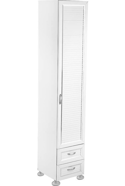 Evcazım CLK432 Tek Kapaklı 2 Çekmeceli PVC Dolap Evcazım CLK432 Tek Kapaklı 2 Çekmeceli PVC Dolap