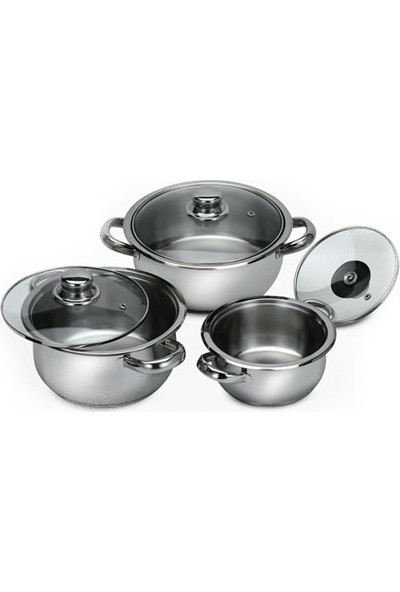 Gülsan Çakır 6 Parça Güveç Set Cam Kapaklı