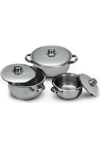 Gülsan Çakır 6 Parça Güveç Set Çelik Kapaklı