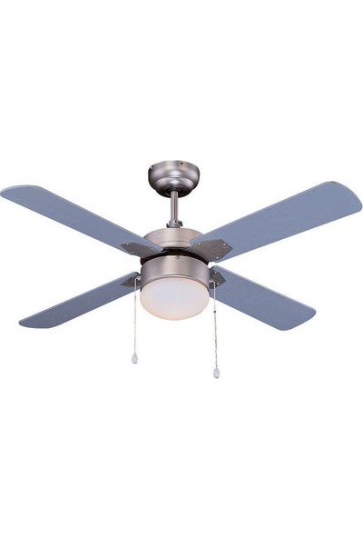 Kaşkar Aydınlatmalı 4 Kanatlı Tavan Vantilatörü Gri L42015