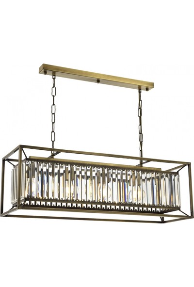 AVONNI AV-60029-4EY Eskitme Kaplama Modern Avize E27 Metal Cam 80x22cm