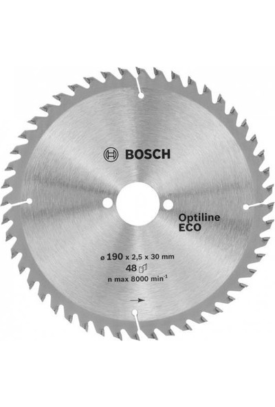 Bosch Optine Eco Daire Testere Bıçağı 190X30 Mm 48 Diş 2 608 641 790 Bosch Optine Eco Daire Testere Bıçağı 190X30 Mm 48 Diş 2 608 641 790