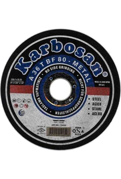 Karbosan Metal Kesici 230X3.0X22 Mm