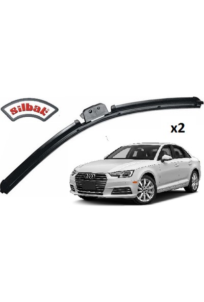 Silbak Audi A4, 2004 - 2008 Silecek, Muz Tipi, Takım, 550mm-550mm Silbak Audi A4, 2004 - 2008 Silecek, Muz Tipi, Takım, 550mm-550mm