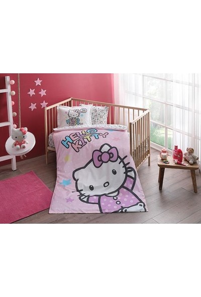 Taç Lisanslı Bebek Nevresim Takımı-Hello Kity Baby Taç Lisanslı Bebek Nevresim Takımı-Hello Kity Baby