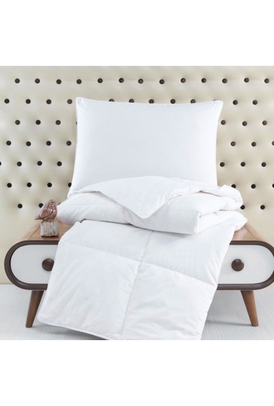 Marıe Claıre Çift Kişilik Kaz Tüyü Yorgan 195*215 Cm-Larıx Beyaz