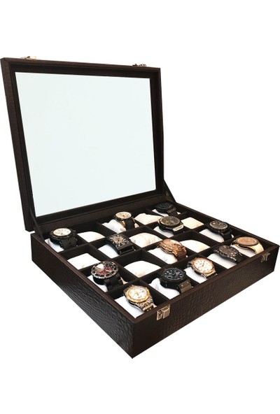 Standmarket Saat Kutusu 20'li Kroko Kahve