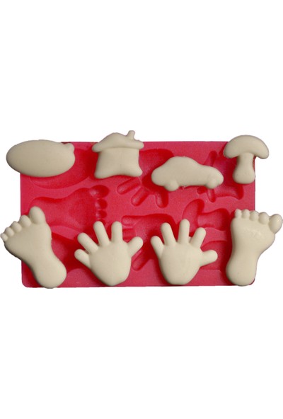 Cesil El, Ayak, Mantar, Araba Kokulu Taş ve Sabun Kalıbı (10*6Cm)