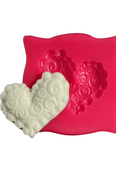Cesil Dalgalı Kalp Silikon Kokulu Taş & Sabun Kalıbı Cesil Dalgalı Kalp Silikon Kokulu Taş & Sabun Kalıbı
