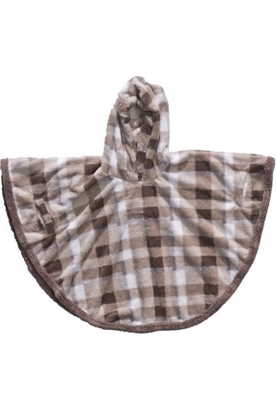 Uygun Bebe Kahverengi Kare Desenli Polar Welsoft Bebek Panço