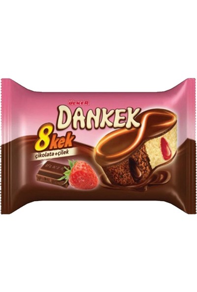 Ülker Dankek 8 Kek Çikolatalı Çilekli 55gr 4'Lü Set Ülker Dankek 8 Kek Çikolatalı Çilekli 55gr 4'Lü Set