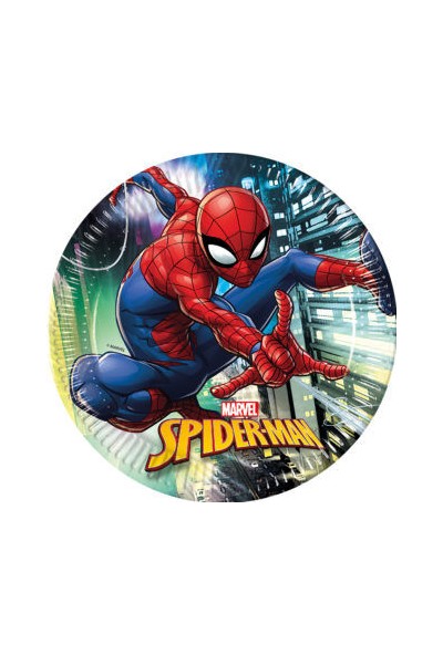 Partici Spiderman Karton Tabak 8'li