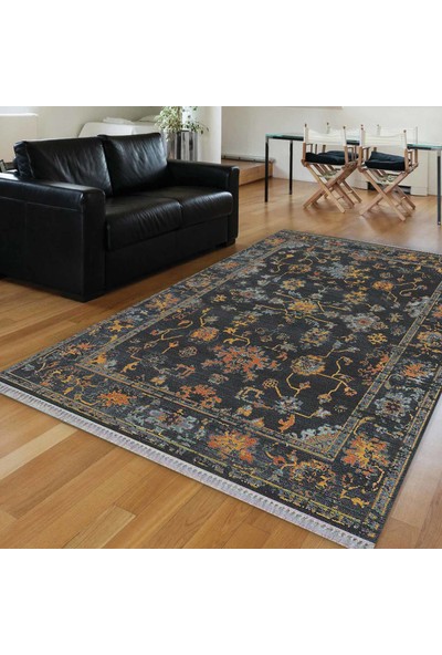 Else Otantik Çiçekli Modern Dekoratif Saçaklı İnce Kilim Halı Else Otantik Çiçekli Modern Dekoratif Saçaklı İnce Kilim Halı