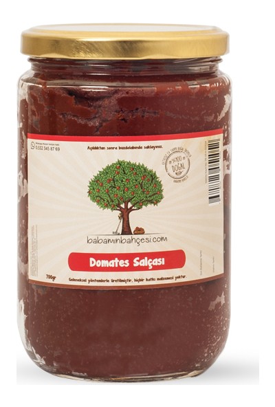 Babamın Bahçesi Domates Salçası (Ev Yapımı) 700 Gr
