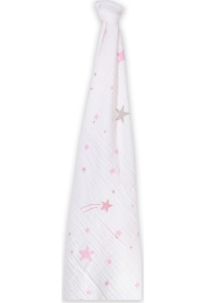 Momeasy Pembe Yıldız Müslin Örtü