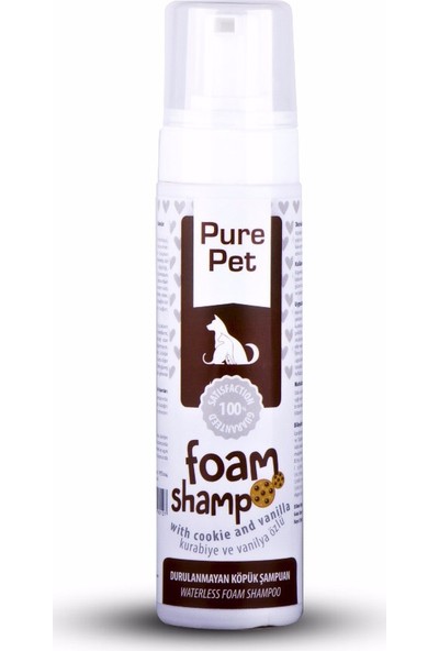 Pet Love Eco Durulamasız Kuru Köpük Şampuanı Cookie&Vanilya 225Ml