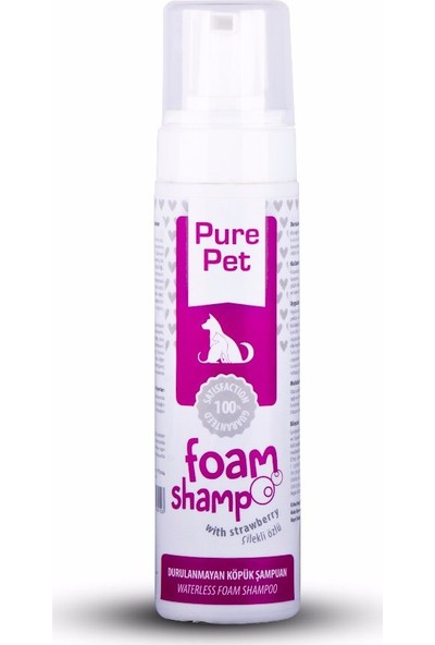 Pet Love Eco Durulamasız Kuru Köpük Şampuanı Strawberry 225ml