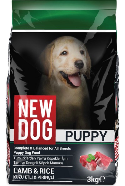 New Dog Kuzu Etli&Pirinçli Yavru Köpek Maması 3 kg