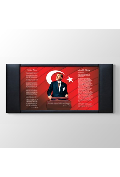 Areksan Atatürk Resimli Okul Kurum Özel Sektör Makam Arkası Panosu Areksan Atatürk Resimli Okul Kurum Özel Sektör Makam Arkası Panosu