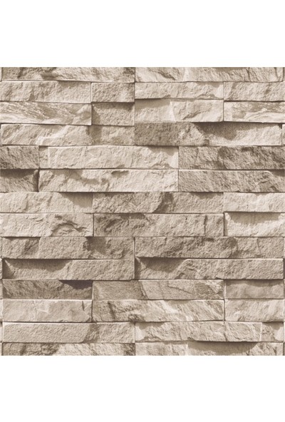 Dekonil Bej Geçmeli Yığma Taş Desenli Duvar Kağıdı Dekonil Bej Geçmeli Yığma Taş Desenli Duvar Kağıdı