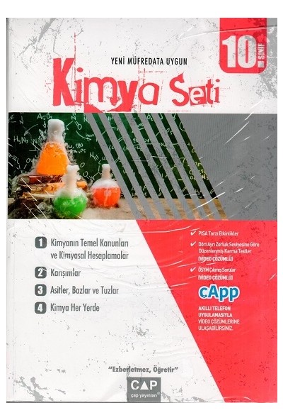 Çap Yayınları 10. Sınıf Anadolu Lisesi Kimya Seti
