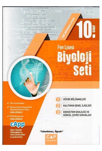 Çap Yayınları 10. Sınıf Fen Lisesi Biyoloji Seti Çap Yayınları 10. Sınıf Fen Lisesi Biyoloji Seti