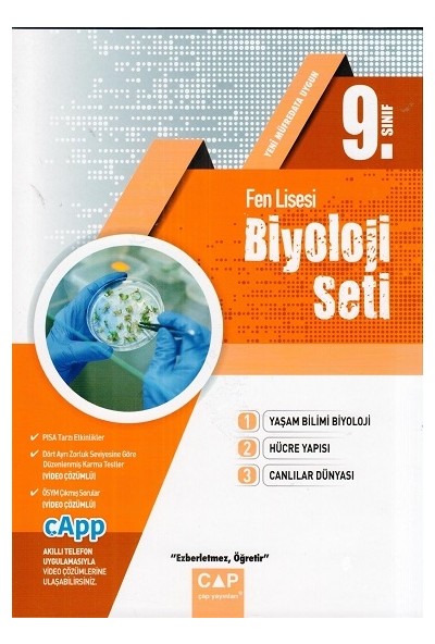 Çap Yayınları 9. Sınıf Fen Lisesi Biyoloji Seti Çap Yayınları 9. Sınıf Fen Lisesi Biyoloji Seti