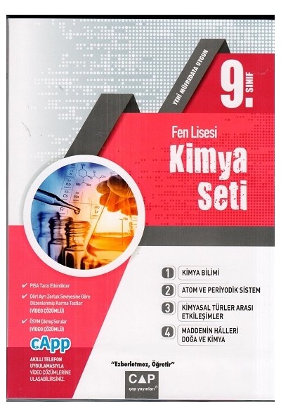 Çap Yayınları 9. Sınıf Fen Lisesi Kimya Seti