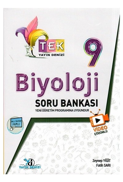 Yayın Denizi 9. Sınıf TEK Serisi Video Çözümlü Biyoloji Soru Bankası Yayın Denizi 9. Sınıf TEK Serisi Video Çözümlü Biyoloji Soru Bankası
