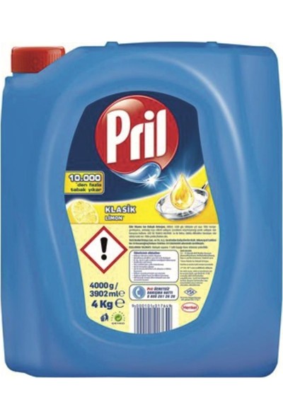 Pril Klasik Bulaşık Deterjanı 4 kg 4 Lü Pril Klasik Bulaşık Deterjanı 4 kg 4 Lü