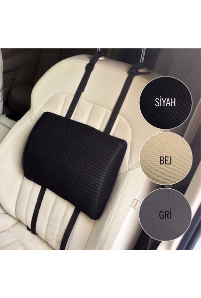 Olunca Yeni Nesil Yükseklik Ayarlı Bel Yastığı Siyah