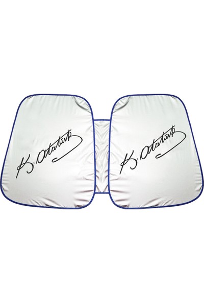 Olunca Atatürk İmzalı Oto Ön Cam Güneşliği