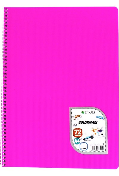 Çınar A4 Telli Defter Kareli 72 Yaprak Plastik Kapak Spiralli Çınar A4 Telli Defter Kareli 72 Yaprak Plastik Kapak Spiralli