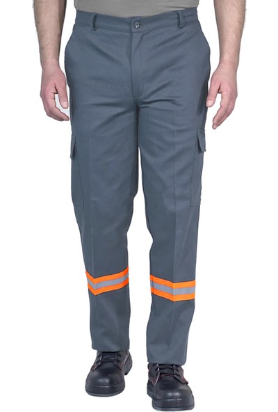 Ssm Extra Dayanıklı 3 Dikişli Neon Reflektörlü İş Pantolonu