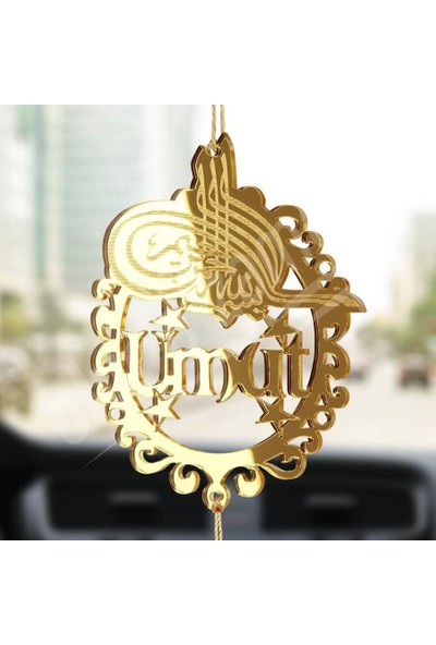 Olur O Zaman Kişiye Özel Osmanlı Tuğrası Pleksi Araba Dikiz Aynası Süsü