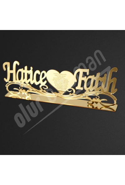 Olur O Zaman Kişiye Özel Desenli Pleksi İsimlik (Düğün-Nişan-Söz-Kına-Ev-Ofis)