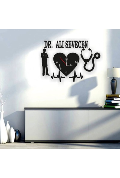 Olur O Zaman Kişiye Özel Erkek Doktor Figürlü Dekoratif Duvar Saati