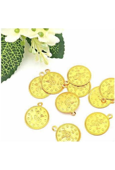 Can Para 100 Adet İmitasyon Altın Para Pul (1cm) Can Para 100 Adet İmitasyon Altın Para Pul (1cm)