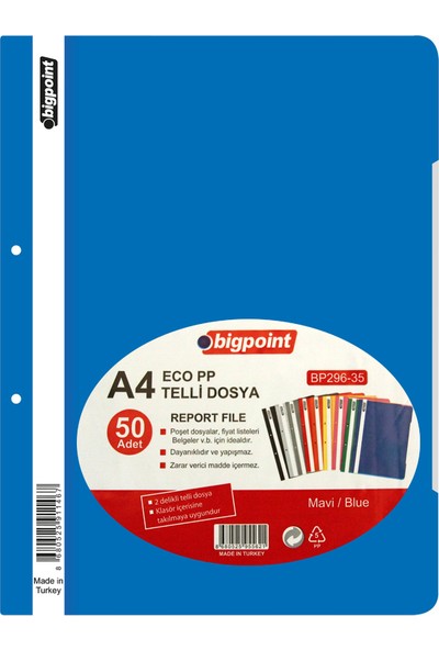 Bigpoint Plastik Telli Dosya Mavi 50'li 1 Paket ( 50 Adet ) Bigpoint Plastik Telli Dosya Mavi 50'li 1 Paket ( 50 Adet )