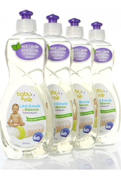 Baby&Me Likit Emzik Biberon Temizleyici 4'lü Baby&Me Likit Emzik Biberon Temizleyici 4'lü