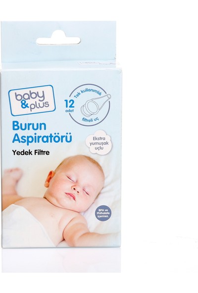 Baby&Plus Burun Aspiratörü Yedek Filtre 12 Adet