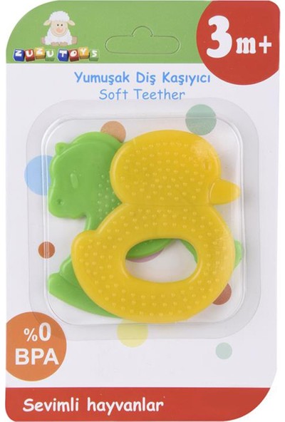 Zuzu Toys Sevimli Hayvanlar Diş Kaşıyıcı 2'li