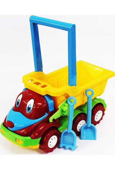 Efe Oyuncak Canavar Kamyon Büyük Boy Kırmızı Kazma Ve Kürekli