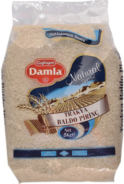 Damla Trakya Baldo Pirinç 5 kg Damla Trakya Baldo Pirinç 5 kg