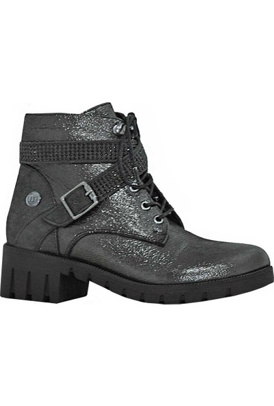 Mammamia D18Kb-4570 Deri Kadın Bot Gümüş